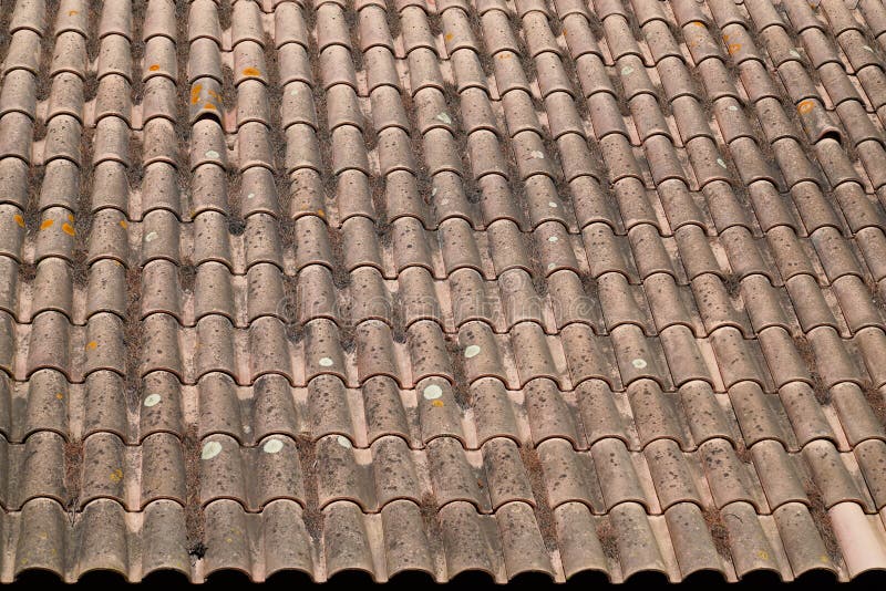 Old Tile Roof House Ancient Background Tiles Stock Image - Image of ...