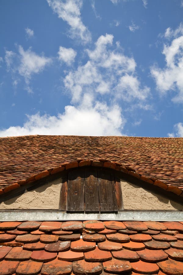 Old Tiled Roof with Attick Window Stock Photo - Image of view, germany ...