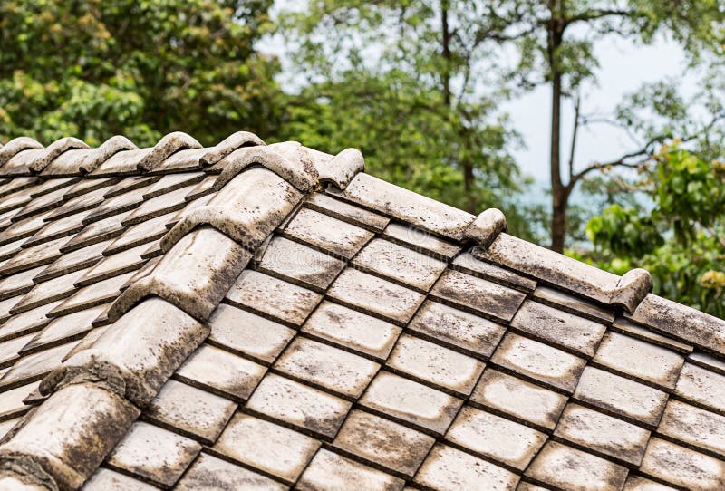 Roof Square Gray Tile Oblique Background Perspective View Symmetrical ...