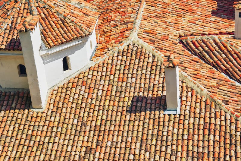 Old Tiled Roof stock image. Image of buildings, architectural - 76555621