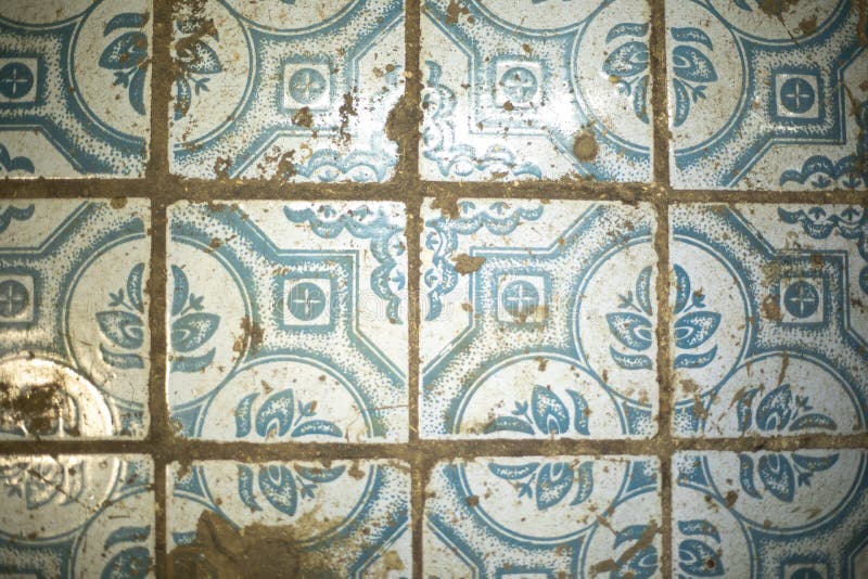 Old Tiles on Floor. Tiled Flatbed with Pattern Stock Photo - Image of ...