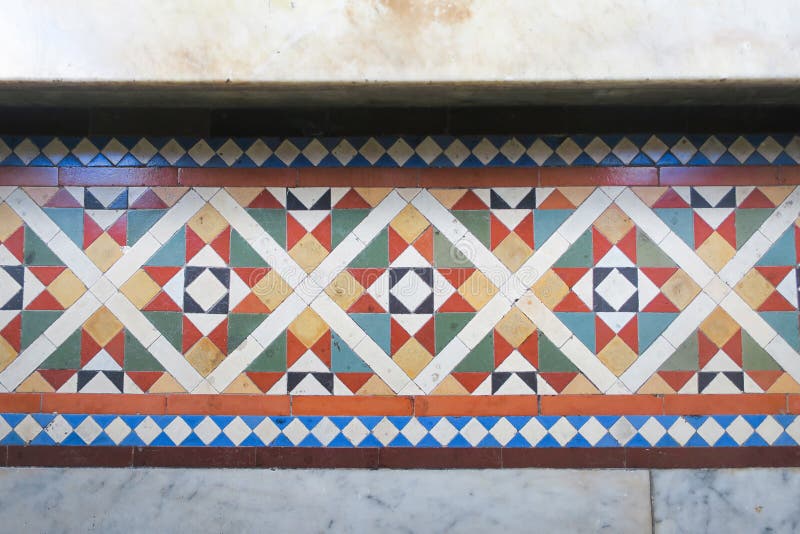 Old Tiles Pattern in Vintage Style Stock Image - Image of material ...