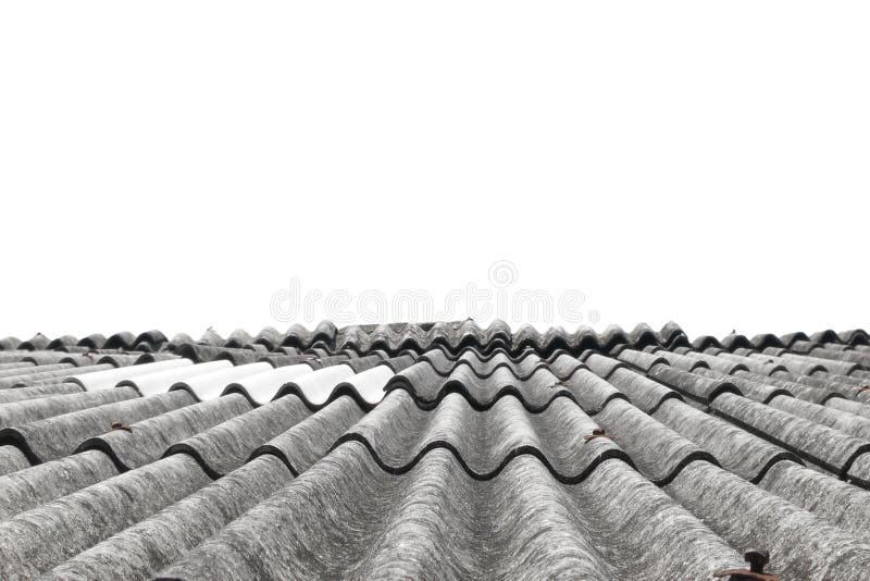 Old Tiles Roof on White Background. Stock Image - Image of house ...