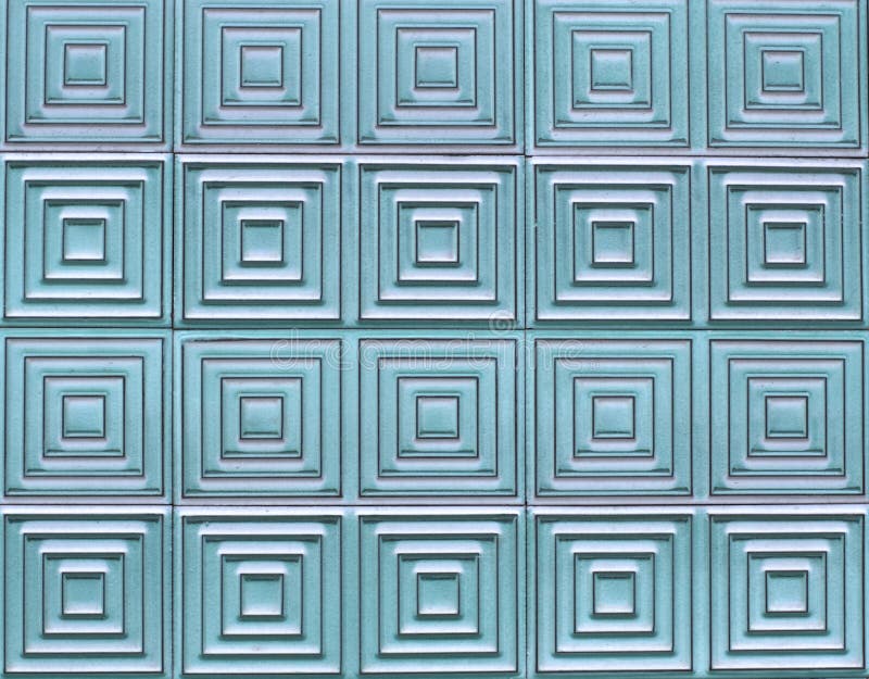Old Tiles on the Wall with a Unique Square Pattern. Stock Photo - Image ...