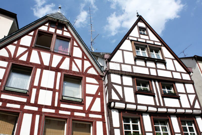 Old timber-frame houses stock photo. Image of landmark - 19979466