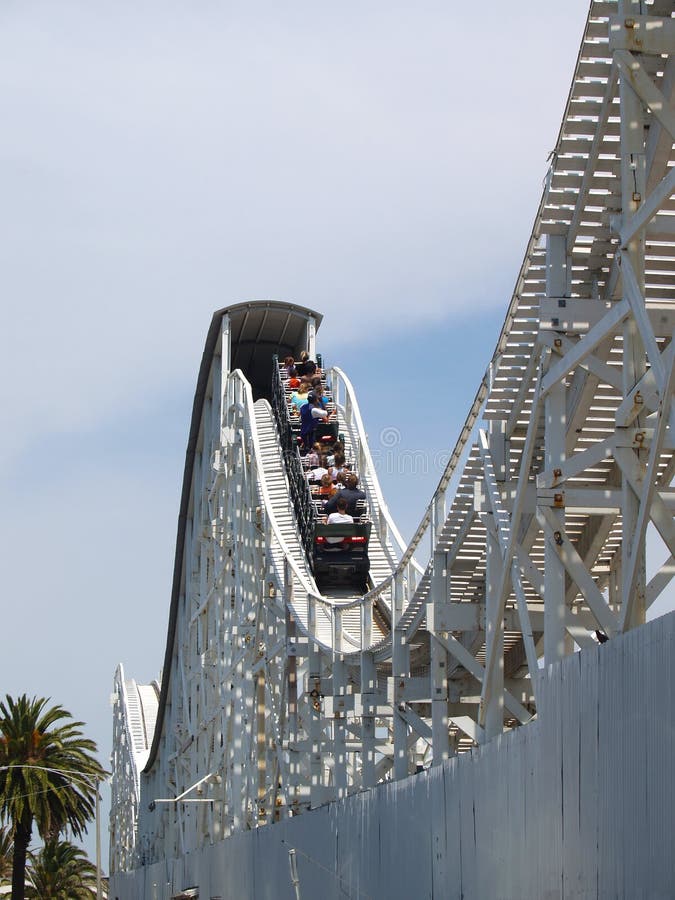 Old Timber Roller Coaster editorial image. Image of amusement - 21142455
