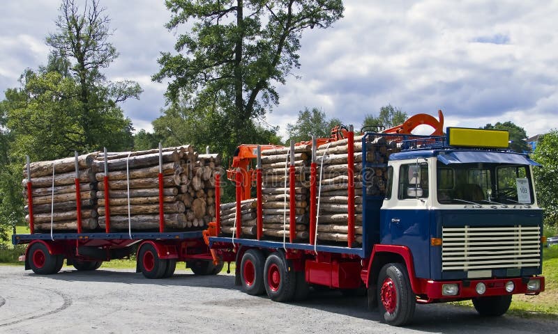 Old Timber Truck stock image. Image of scania, timber - 24194541