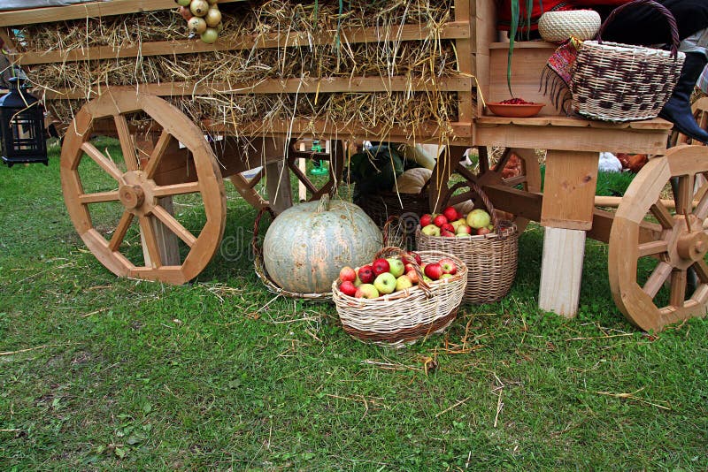 Old-time cart stock photo. Image of rural, antique, russia - 12882310