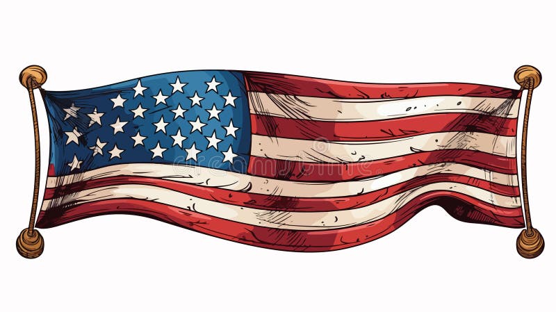Old-Time Flag Style Vector Banner Illustration Stock Vector ...