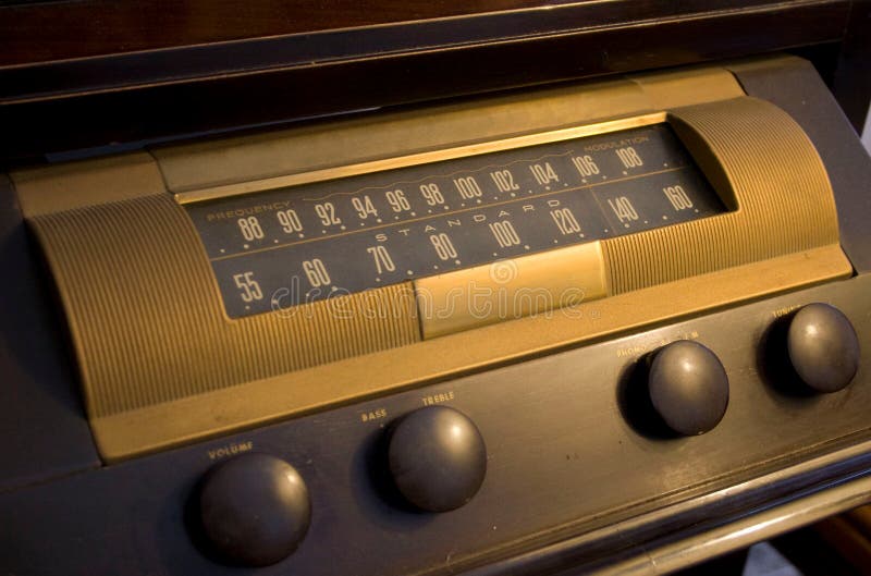 Old Time Radio stock image. Image of golden, frequency - 30543087