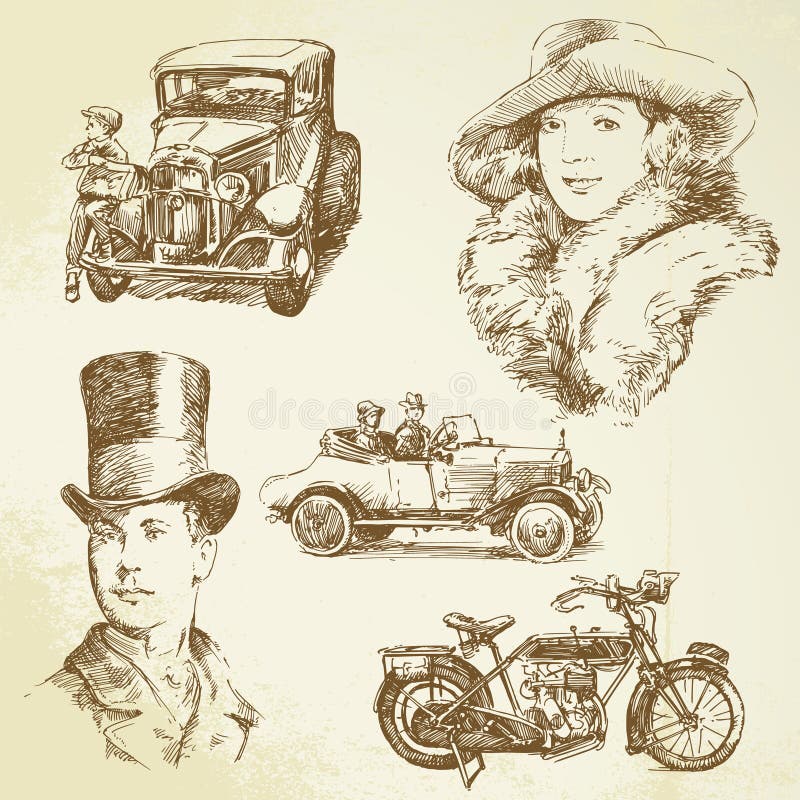 Old times stock vector. Illustration of racing, retro - 23112727