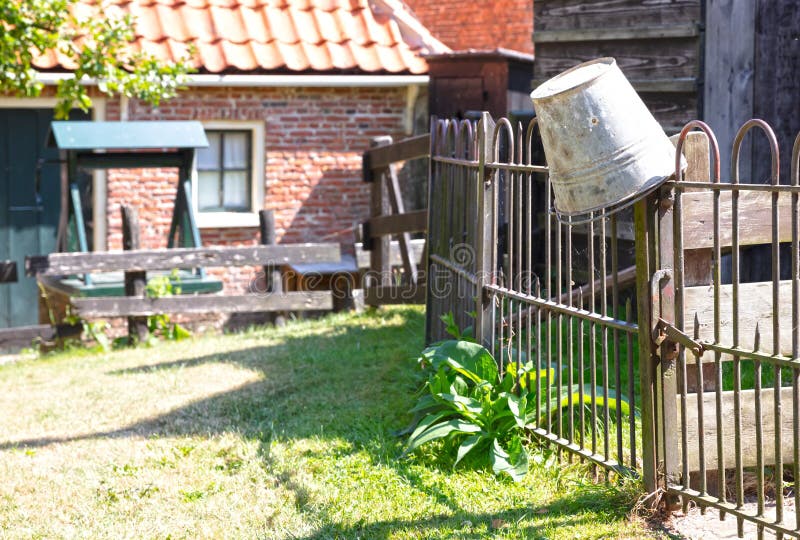 Old Tin Bucket, Ready To Be Used Stock Photo - Image of netherlands ...