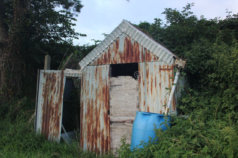 Old tin shed stock photo. Image of metal, corrugated - 227602618