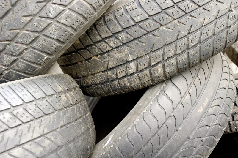 Worn out used tires stock image. Image of threadbare - 14402665