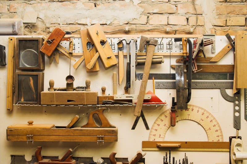 Old tools stock image. Image of sign, shelving, decay - 1354187