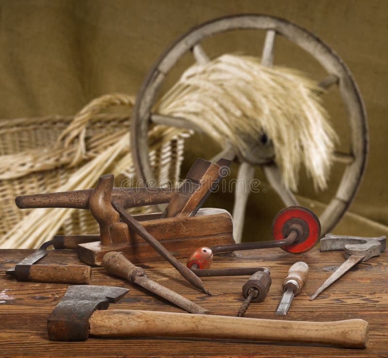 Old tools stock photo. Image of brown, drapery, auger - 24698348