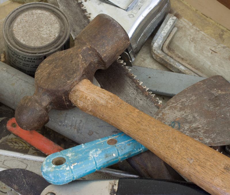 Old Hand Tools stock image. Image of tools, spanner, level - 39709