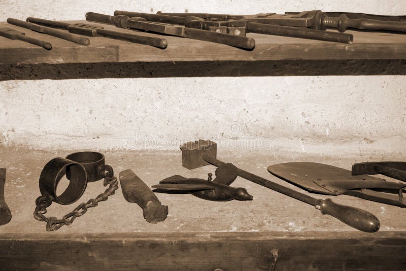 The Old Tools in the Blacksmiths Shop Stock Image - Image of metalwork ...