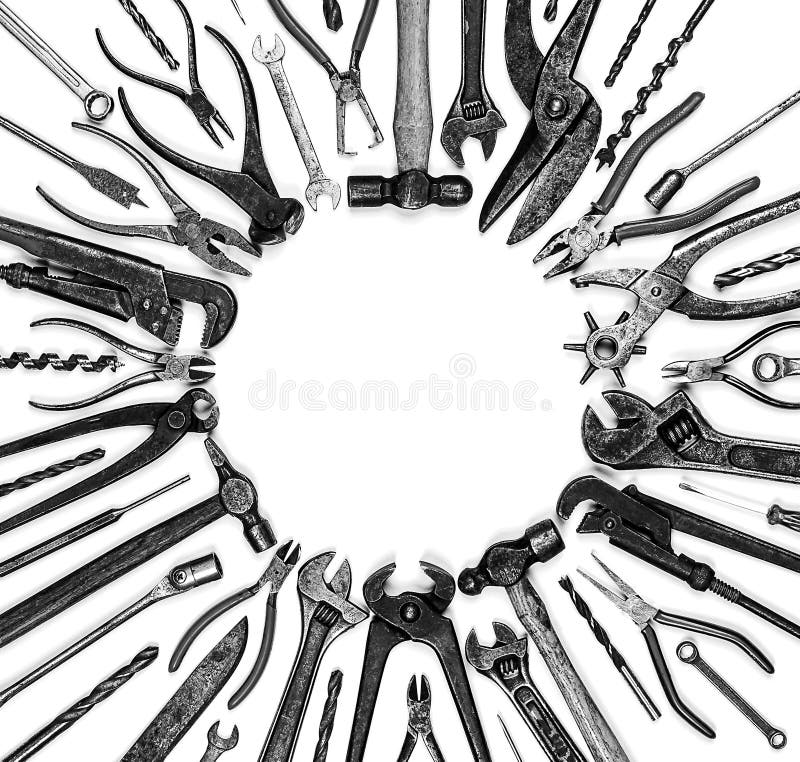 Old Tools. a Collection of Old Rusty Tools Stock Photo - Image of rusty ...