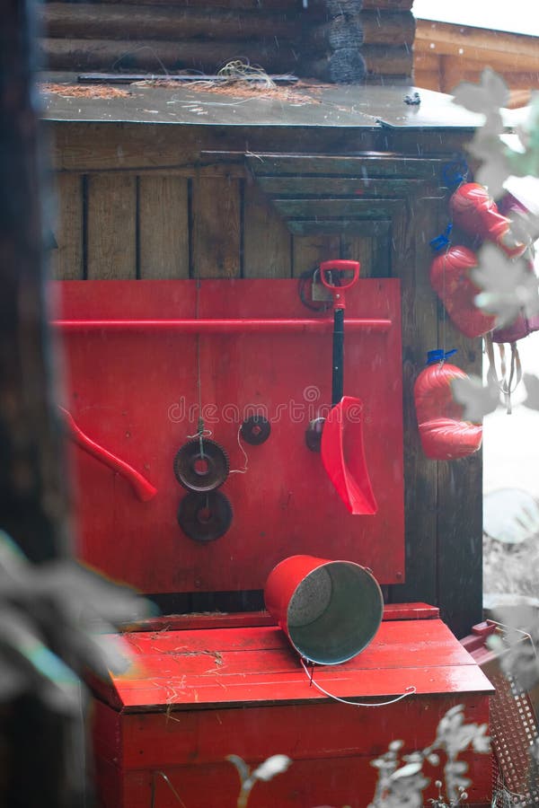 Old Tools for Fire Fighting Stock Image - Image of board, firefighting ...