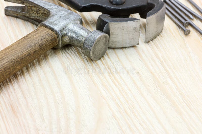 Old Tools and Instruments for Hand Work on Wooden Desk Stock Image ...