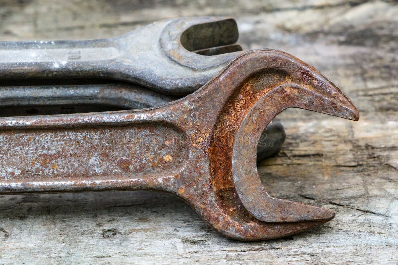 Old Tools Keys on Vintage Table Stock Photo - Image of metal, keys ...