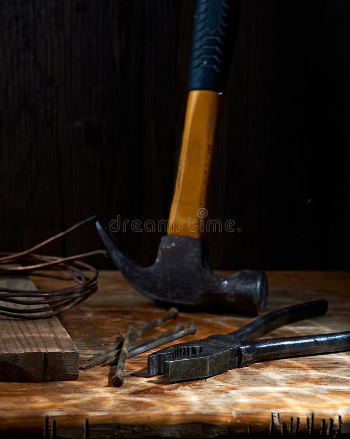 Old tools stock image. Image of garage, wooden, metal - 31381233