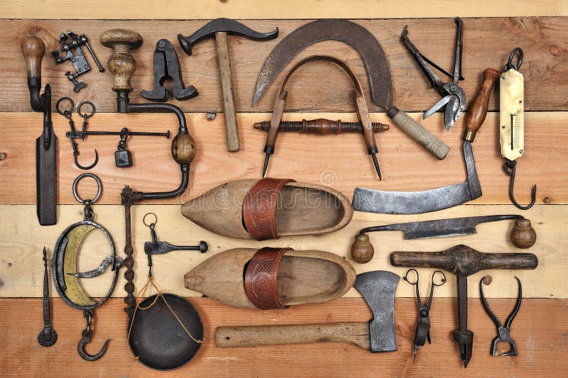 Old tools two stock photo. Image of tools, rusty, wood - 22046272