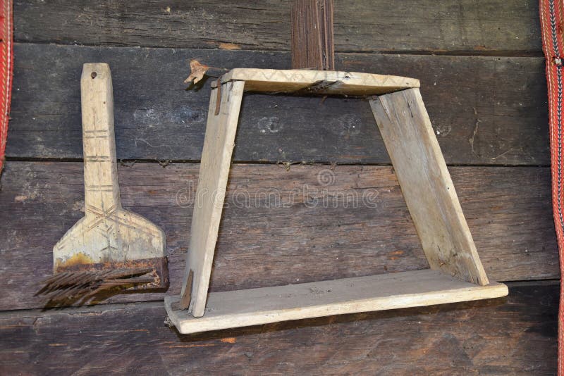 Old Tools Used To Work with Wool Stock Photo - Image of wool, ancient ...