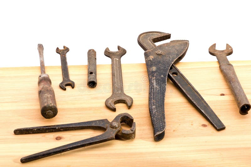 Old tools stock image. Image of wooden, drill, used, plank - 25080197