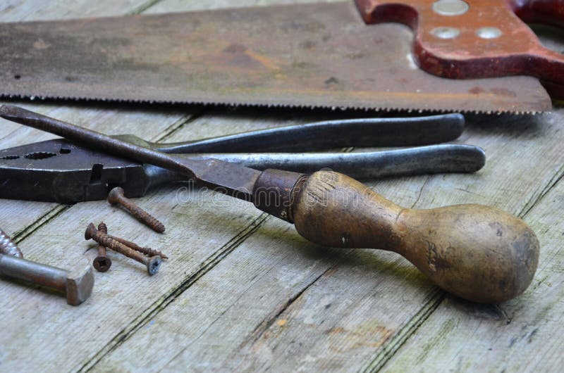 Old tools stock photo. Image of woodwork, equipment - 100309930