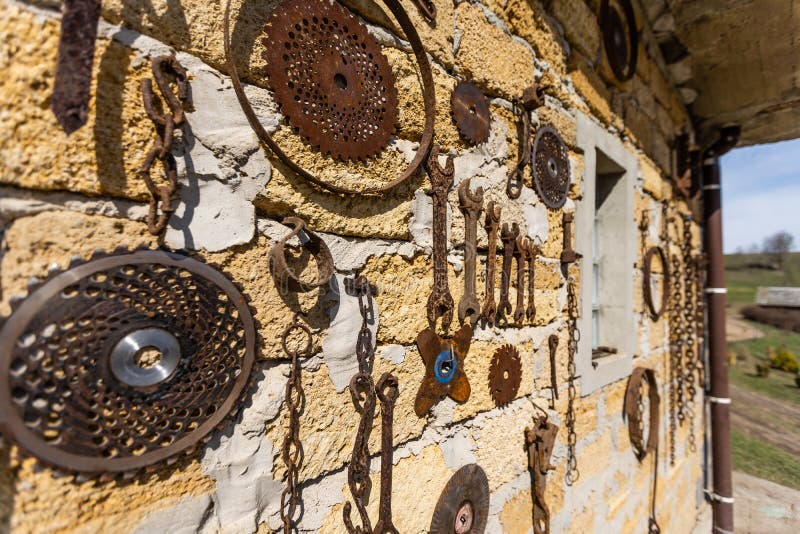 Old Tools and Wheels in a Barn Stock Image - Image of handle, rust ...