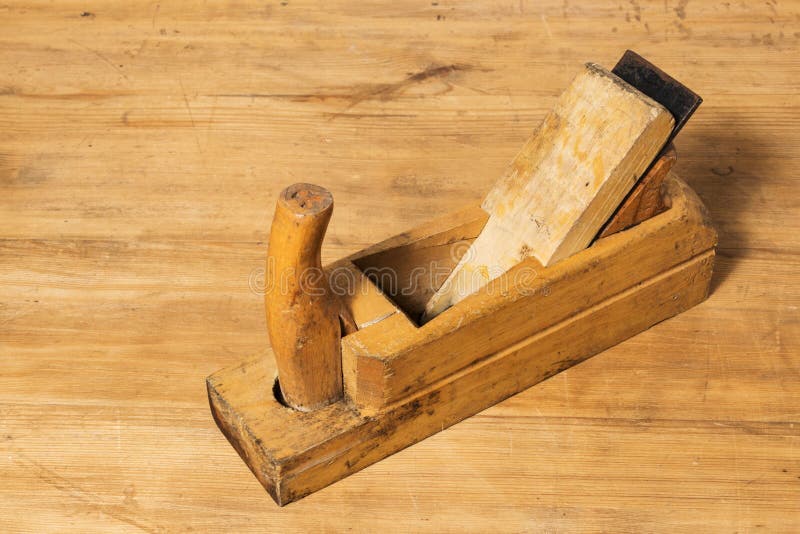 Old Tools. Wooden Planer. Joiner`s Tool Stock Image - Image of ...