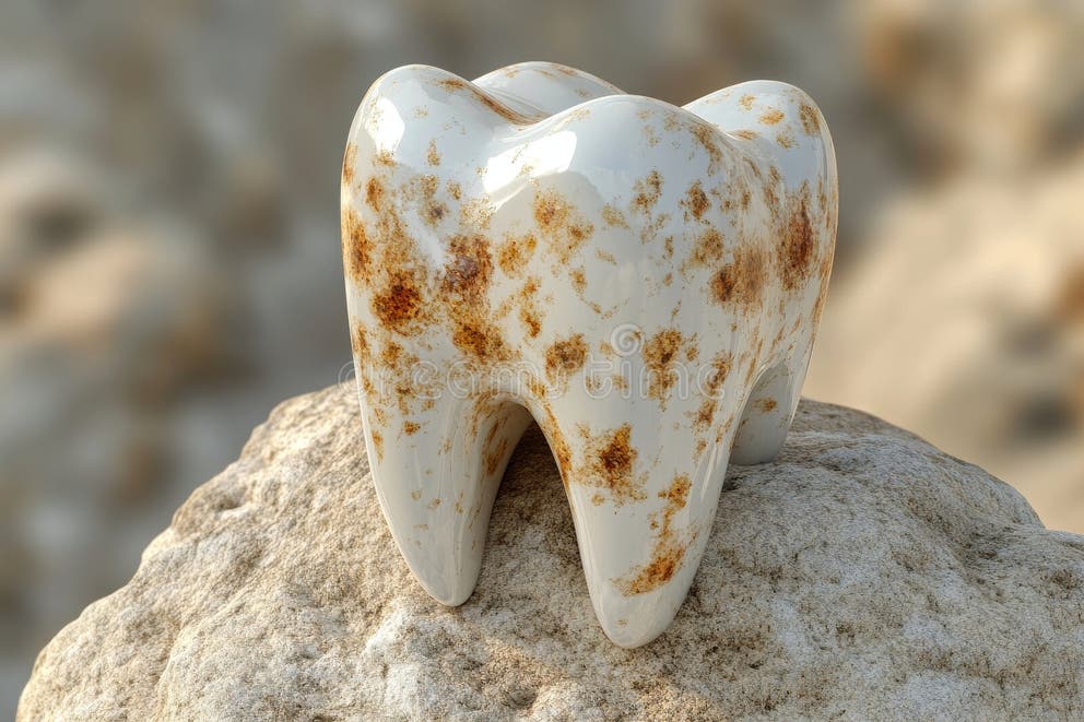An Old Tooth that Has Decayed and is Resting on a Rough Surface ...