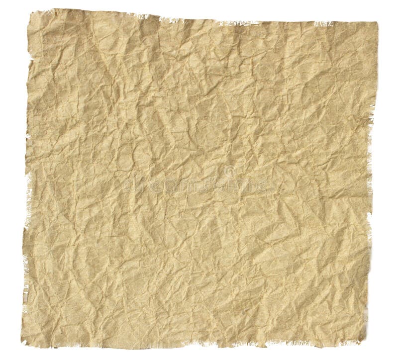 Old torn crumpled paper stock image. Image of textured - 33801489