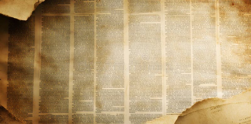 Old, Torn Pages of a Book with Black Text Stock Illustration ...