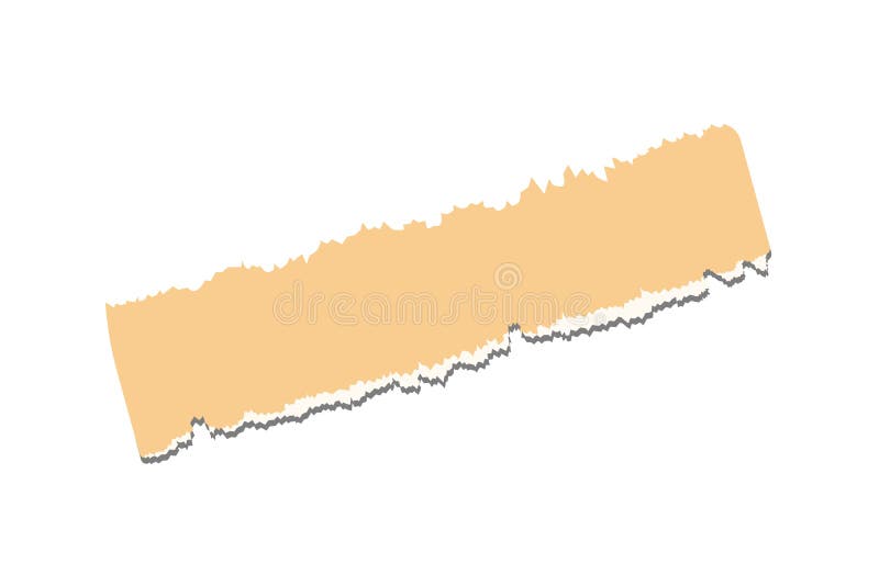 Old Torn Paper with Ragged Edge. Vintage Note Papers Vector ...