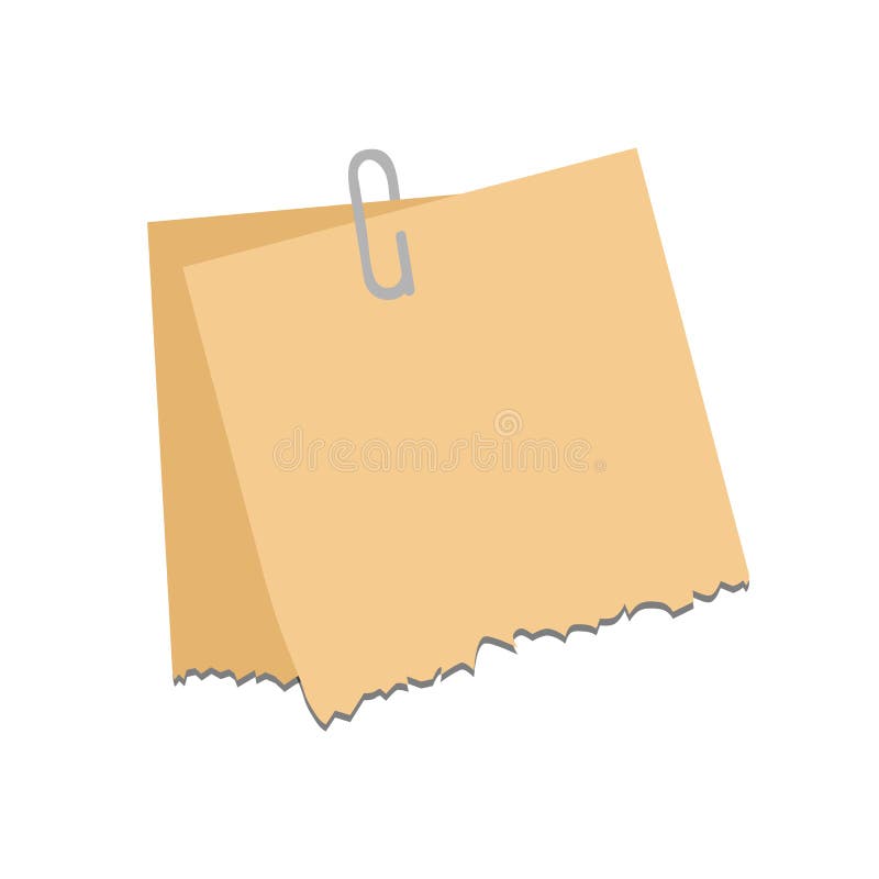 Old Torn Paper with Ragged Edge. Vintage Note Papers Collection. Vector ...