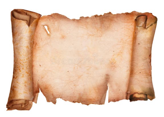 Old Torn Paper Scroll Isolated on a White Background Stock Image ...