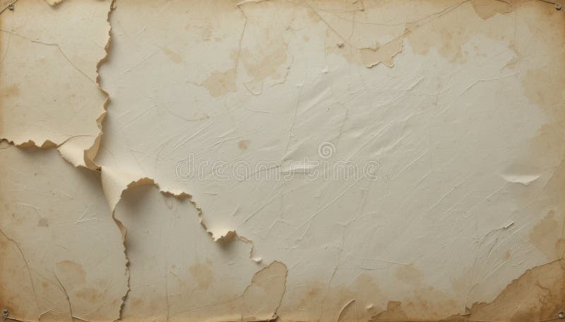 Old, Torn Paper with Textured Surface and Faded Edges, Creating Vintage ...