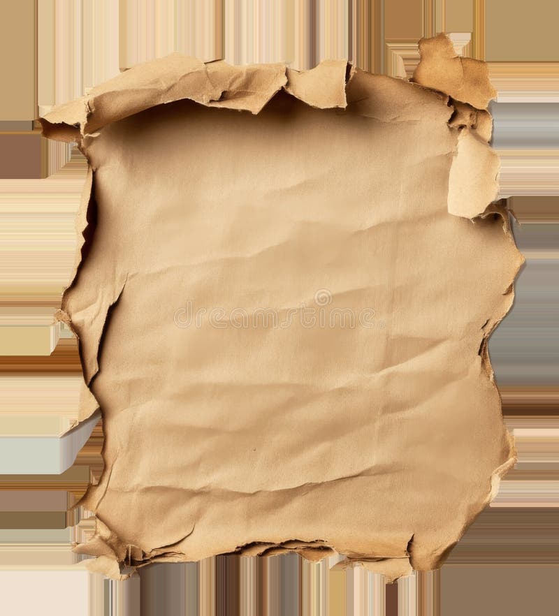 Old Torn Parchment Paper with Burnt Edges, Vintage Texture Concept ...