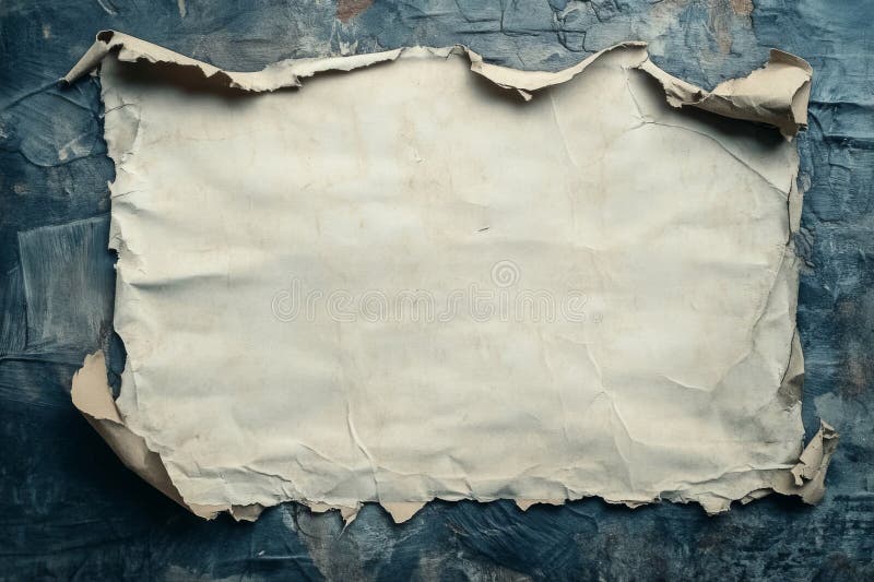 Aged Torn Paper on Textured Background Stock Image - Image of pattern ...