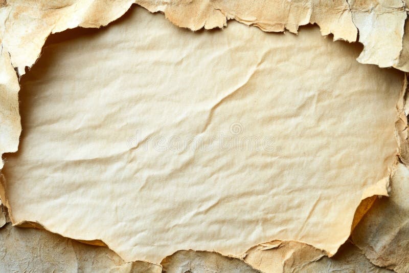 Aged Torn Paper on Textured Background Stock Image - Image of design ...