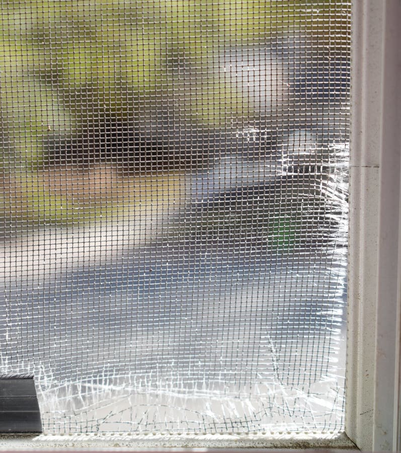 Closeup of a Ripped Window Screen in a Home Stock Image - Image of ...