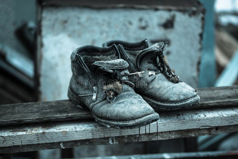 Old Torn Boots Leather Stock Images - Download 326 Royalty Free Photos
