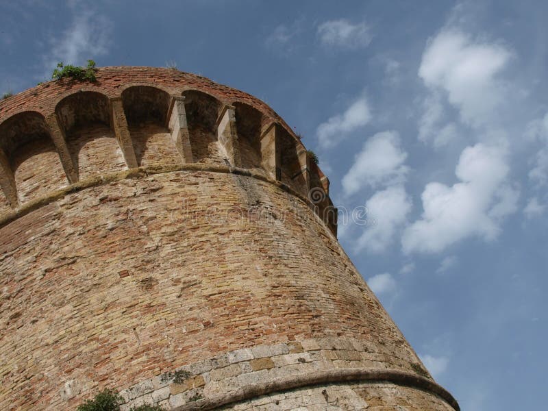 The old tower stock image. Image of building, places, gimignano - 5287233