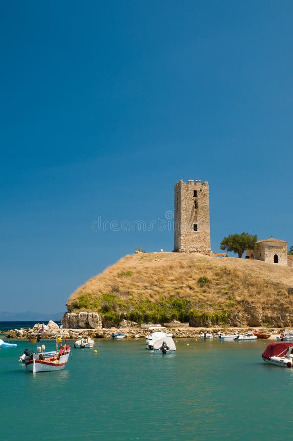 Ancient Greek Tower stock image. Image of monument, landmark - 34916993