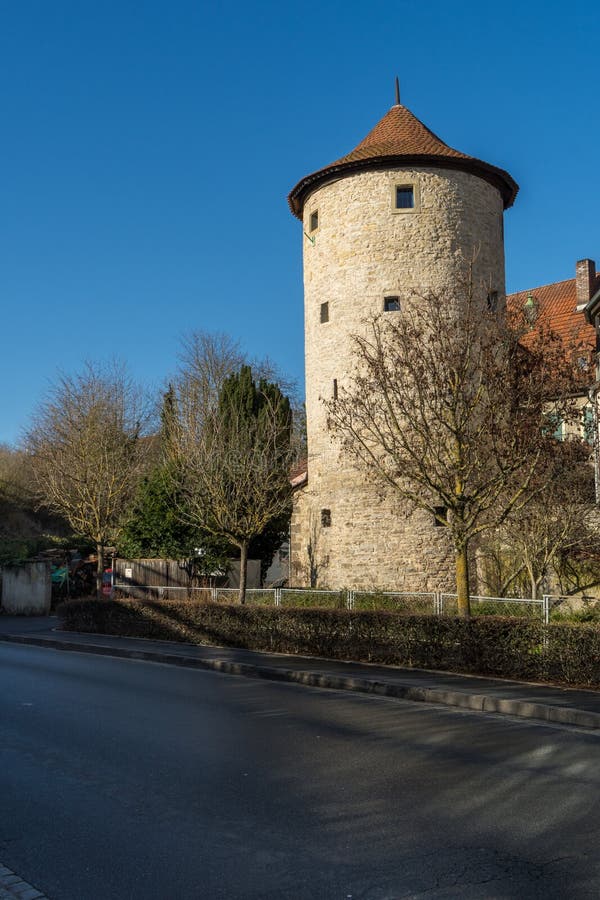 Old Tower of the City Wall in the German Village Called Dettelbach ...