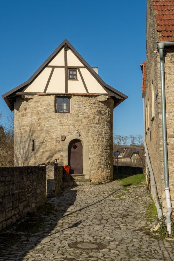 Old Tower of the City Wall in the German Village Called Dettelbach ...