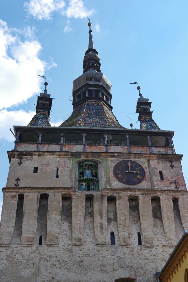 Old Tower in Sighisoara, Romania Stock Photo - Image of monument ...